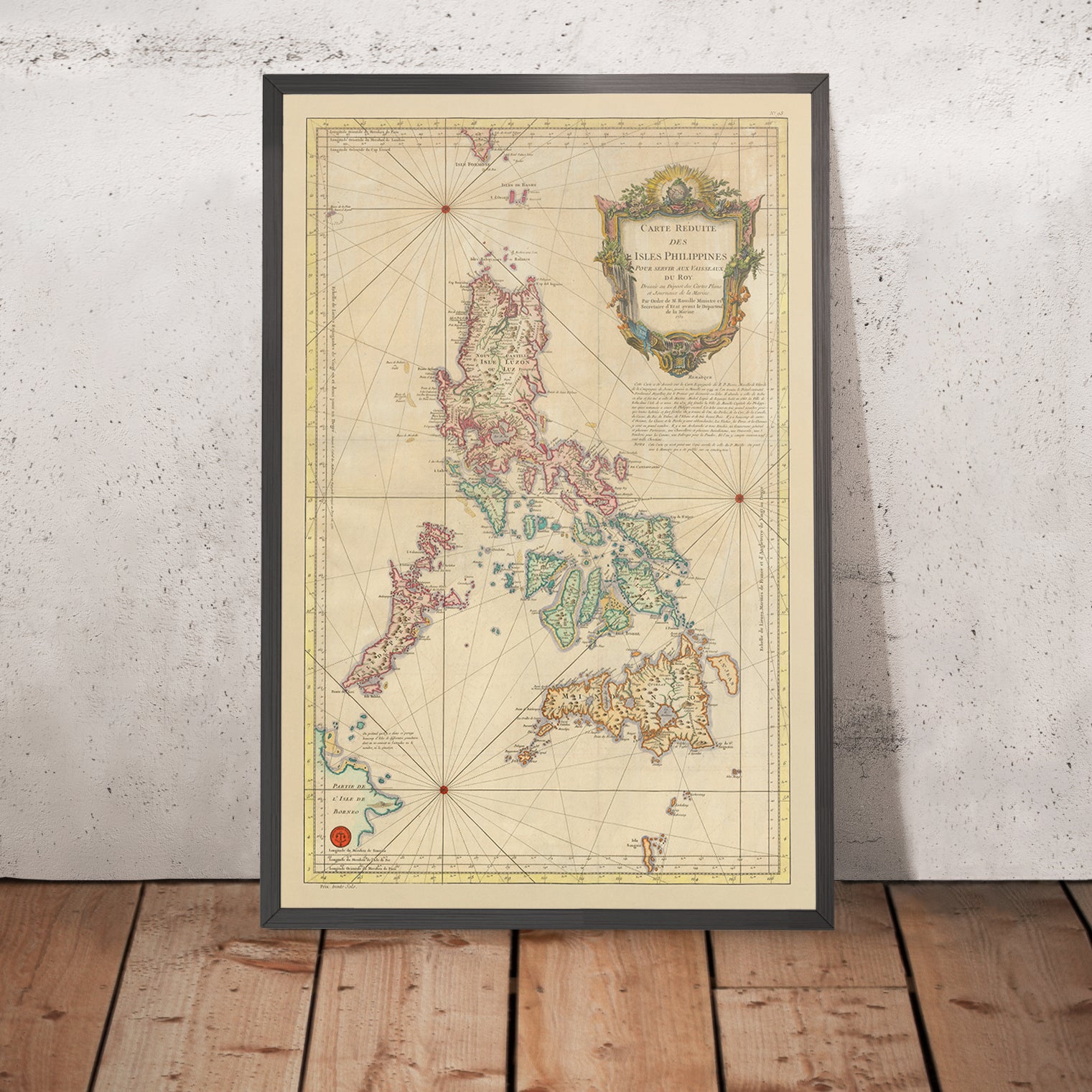 Mapa antiguo raro de Filipinas por Bellin, 1752: Reducción rococó del ...